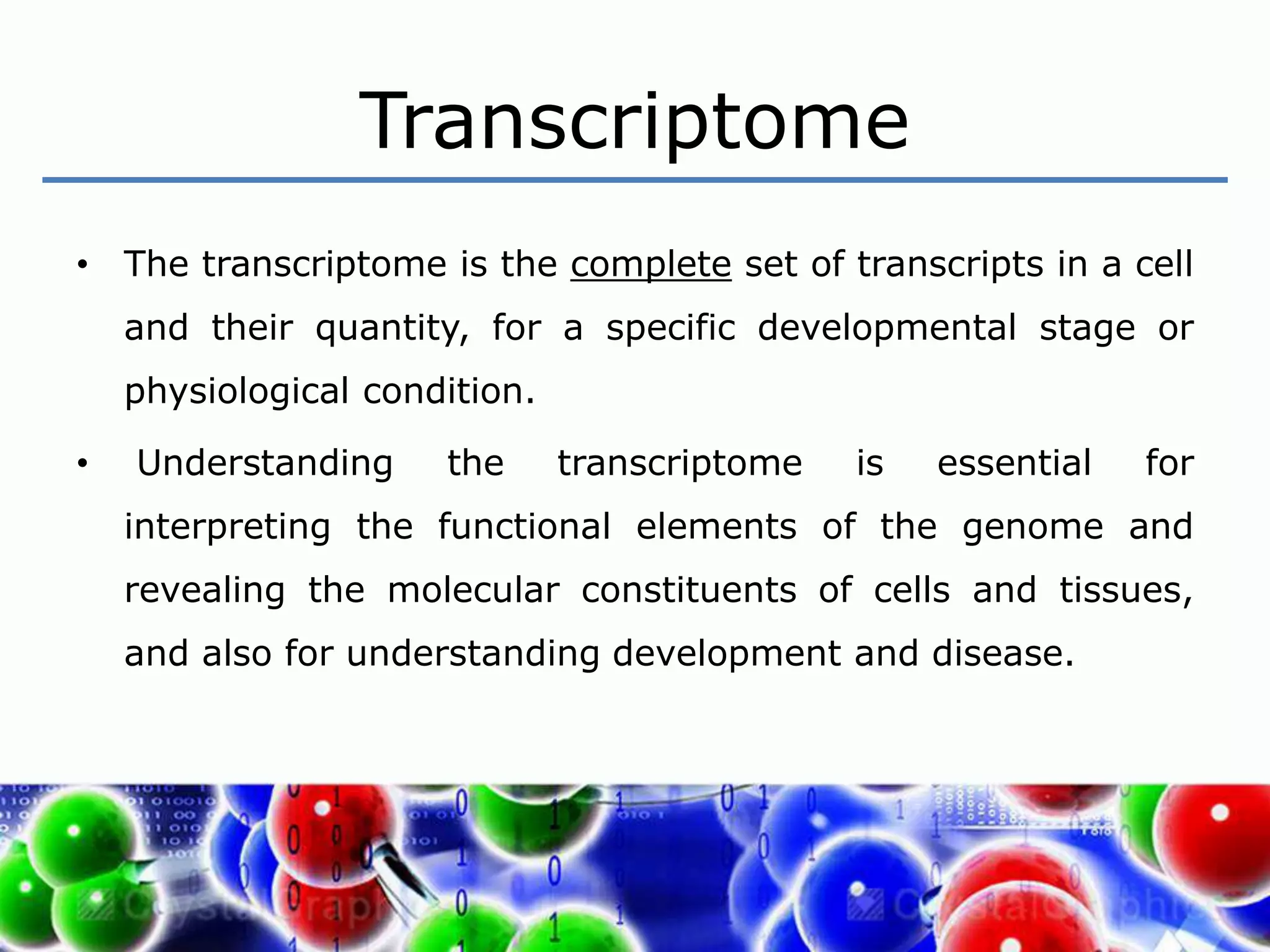 Transcriptomics | PPTX