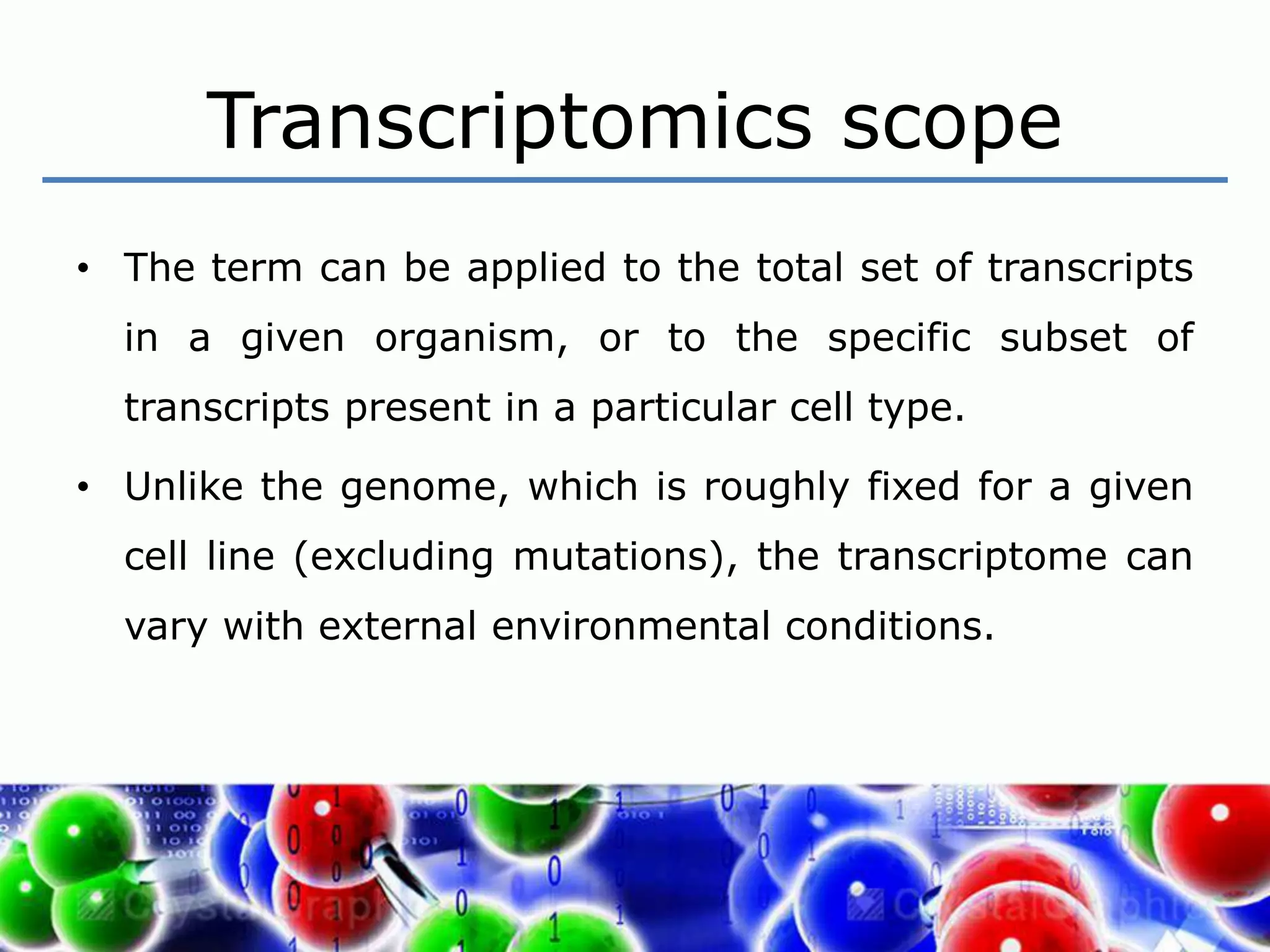 Transcriptomics | PPTX