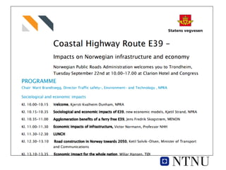 Ferry free E39 at NTNU | PPT