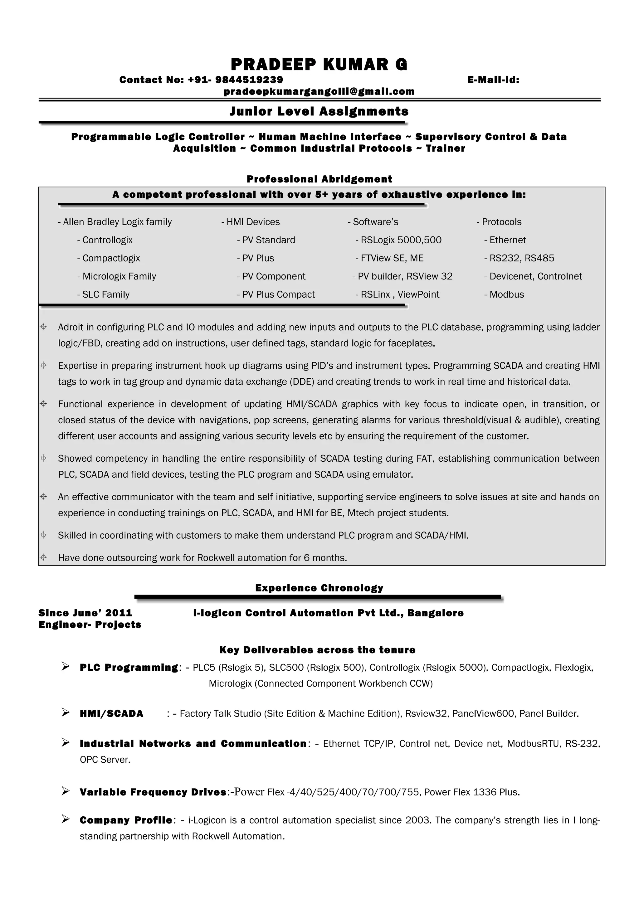 Pradeep_Automation_CV_5+yrs_exp_Doc | PDF