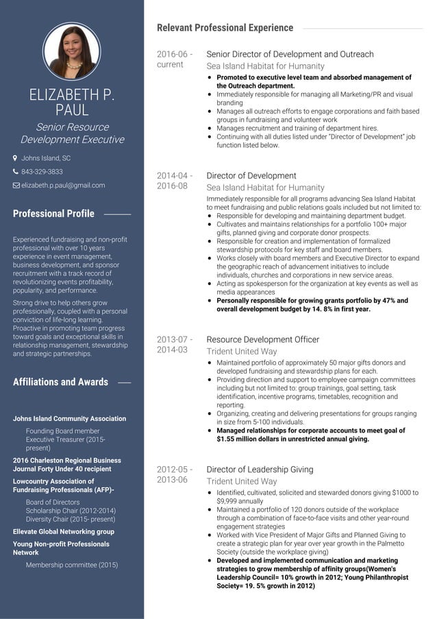 Elizabeth Paul resume- Executive Director | PDF