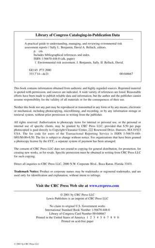 Practical Guide to Risk Assessment Reports Book | PDF | Desktop ...