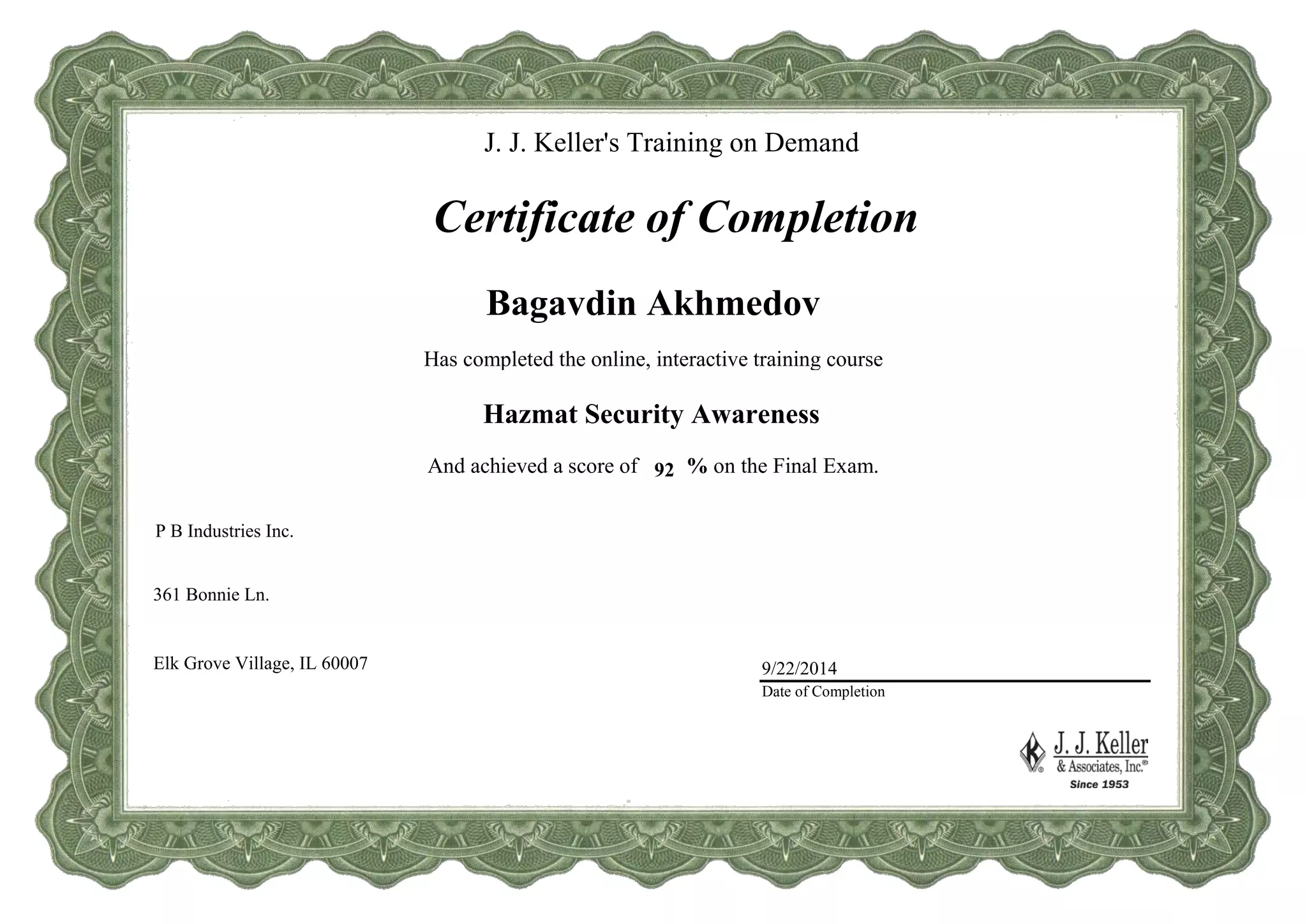 HAZMAT SECURITY AWARENESS | PDF