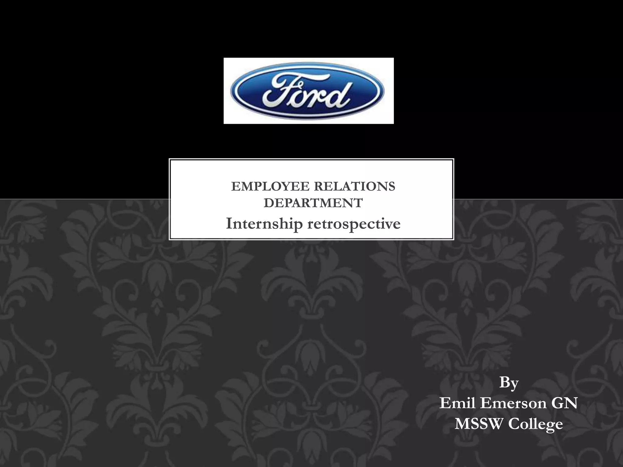 Ford Internship | PPT