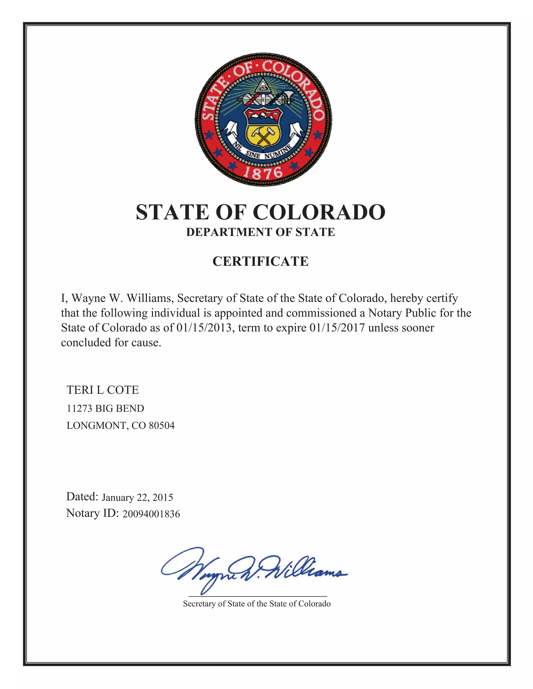 Notary Certificate | PDF