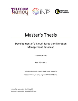 Development of a Cloud-Based Configuration Management Database | PDF