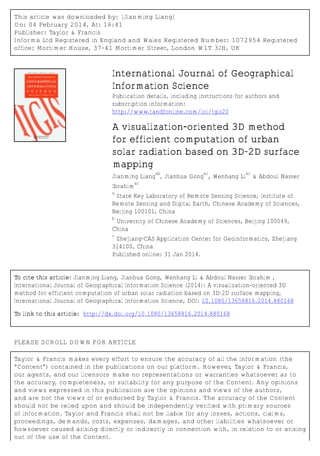 A visualization-oriented 3D method for efficient computation of urban ...