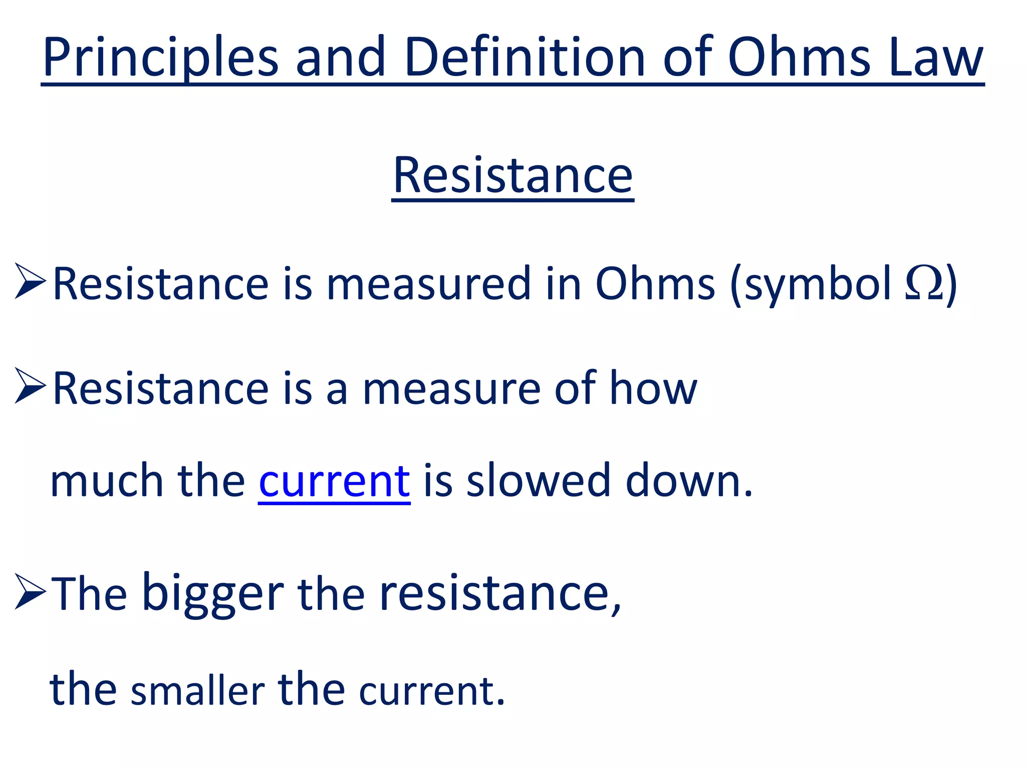 Fairylights...Principles and Definition of Ohms Law | PPTX | Physics ...