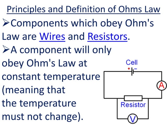 Fairylights...Principles and Definition of Ohms Law | PPT