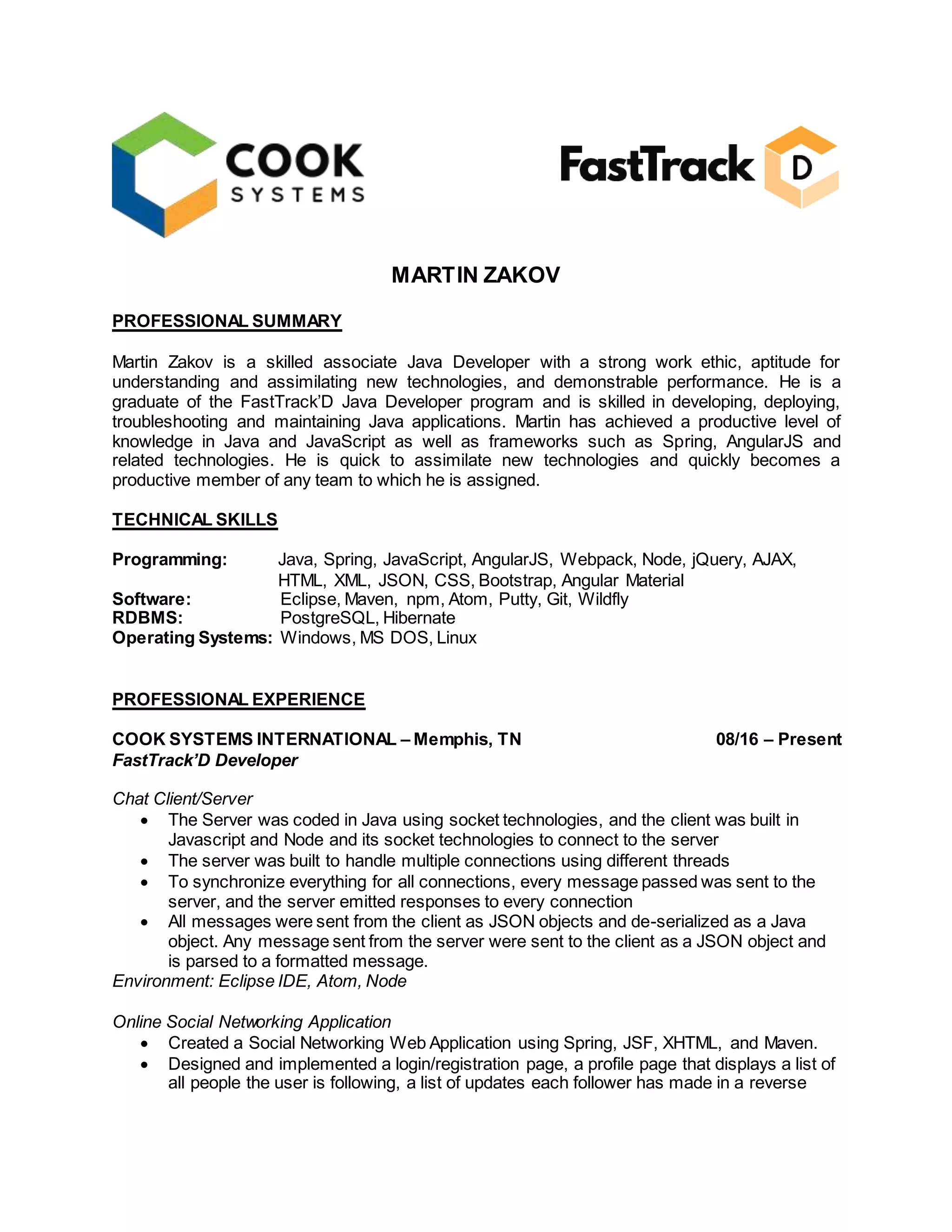 FastTrack'D Martin Zakov | PDF