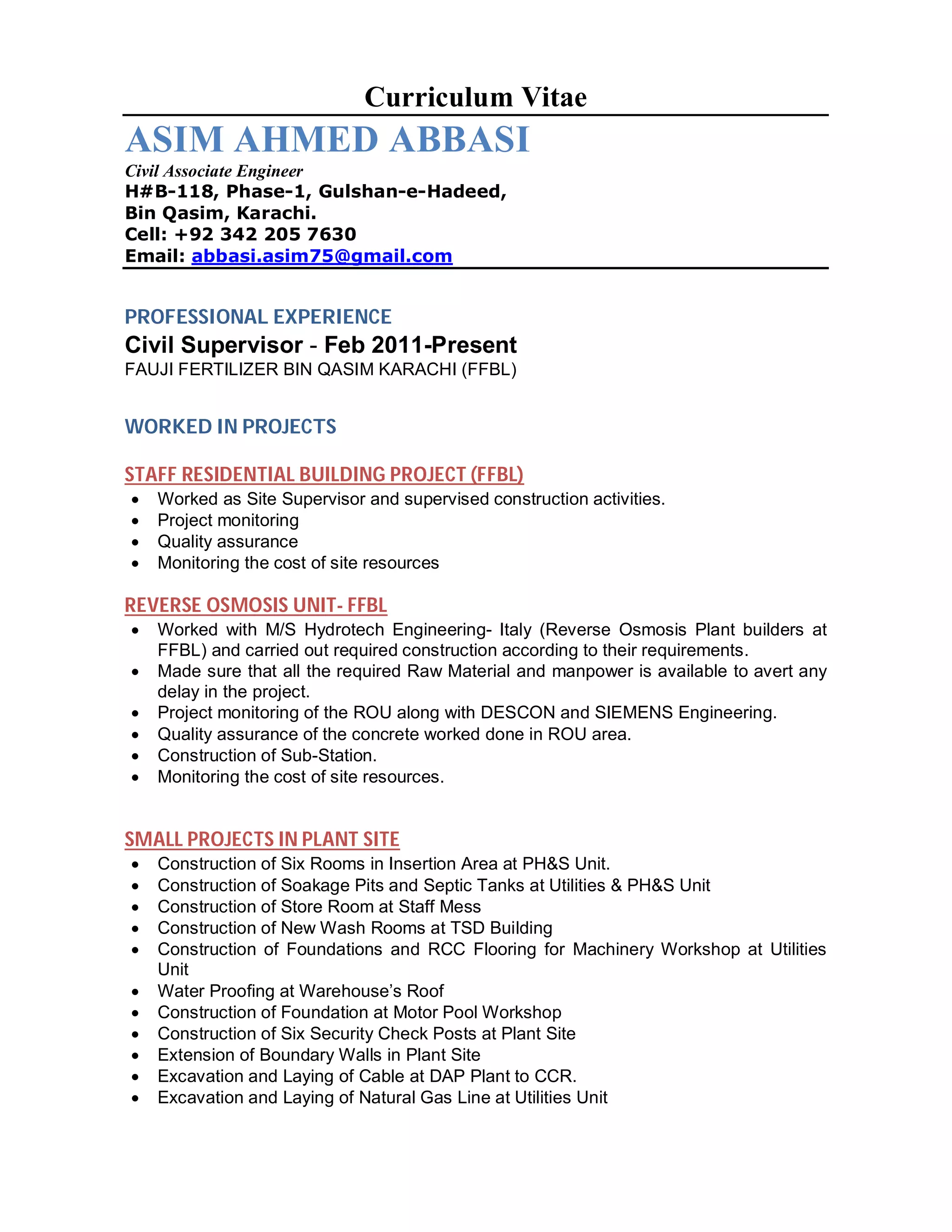 ASIM CV | PDF