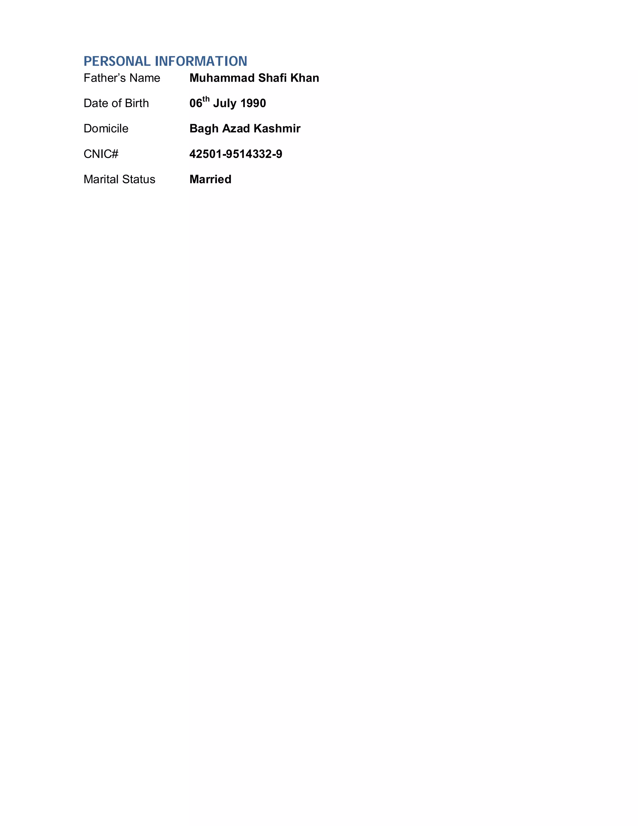 ASIM CV | PDF