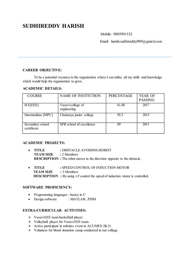 HARISH RESUME (2) (1) | PDF