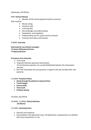 HR WORK EXPERIENCE NOTES POLICIES | DOCX | Resume Writing and Advice ...