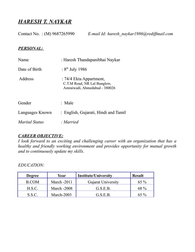Resume_of_Haresh_Naykar | DOC