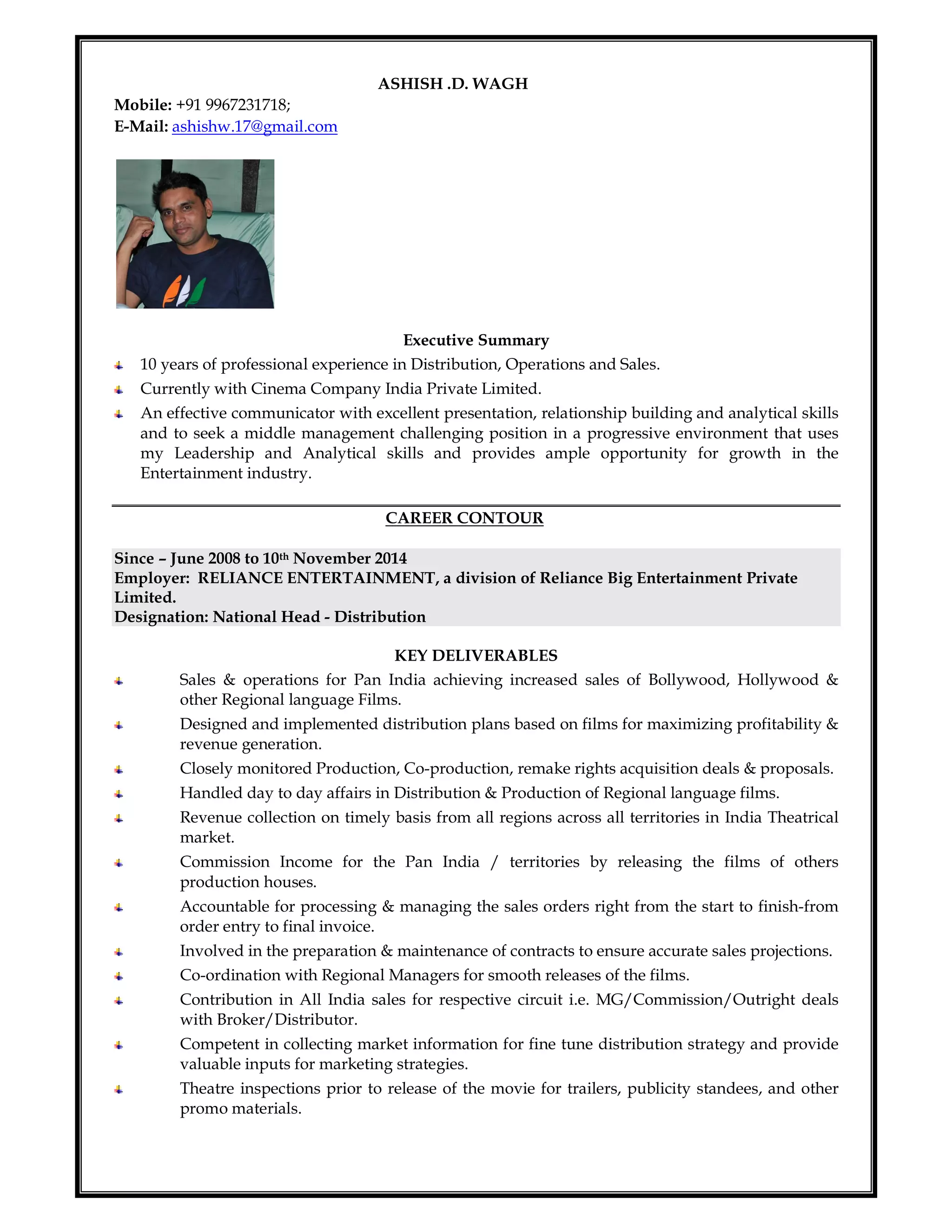 Ashish D Wagh - Profile | PDF