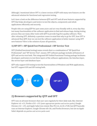 UFT An advance version of QTP | DOC | Computer Software and Applications | Computing
