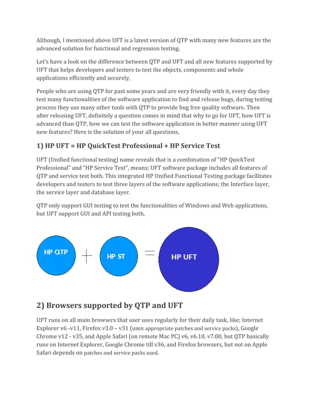 UFT An advance version of QTP | DOC | Computer Software and Applications | Computing