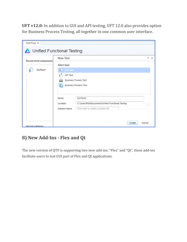UFT An advance version of QTP | DOC | Computer Software and Applications | Computing