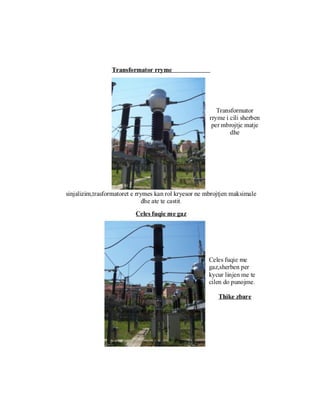 Practice in Electrical Power Substation Selite Tirane 110-35-10 kV | PDF