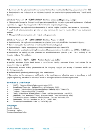Mauricio CV English 2 | PDF