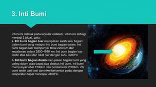 Karakteristik lapisan bumi Dan Pergeseran Benua - Adam Sufi Ibrahim | PPTX