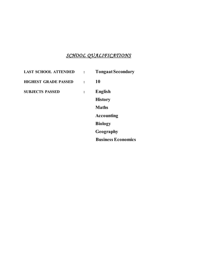 CURRICULUM-Darren Govender | PDF