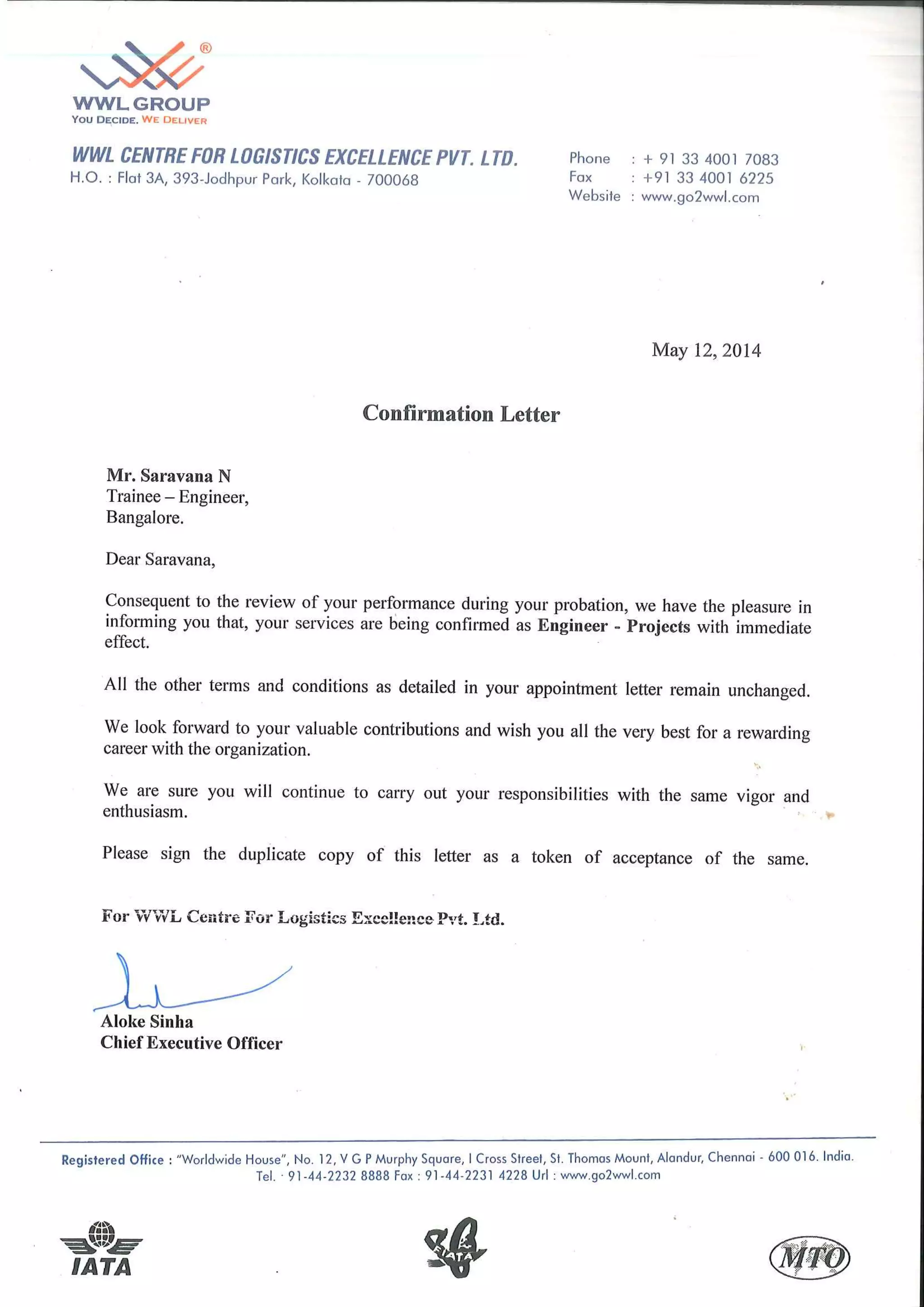 ATA & VOLVO-OFFER & EXP LETTER | PDF