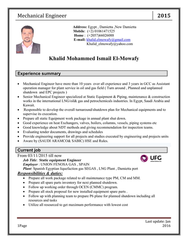 khalid mowafy CV | PDF