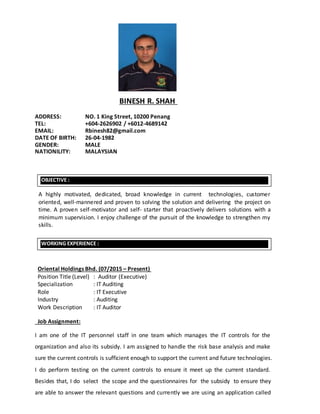 BINESH Resume v1.3 | DOCX