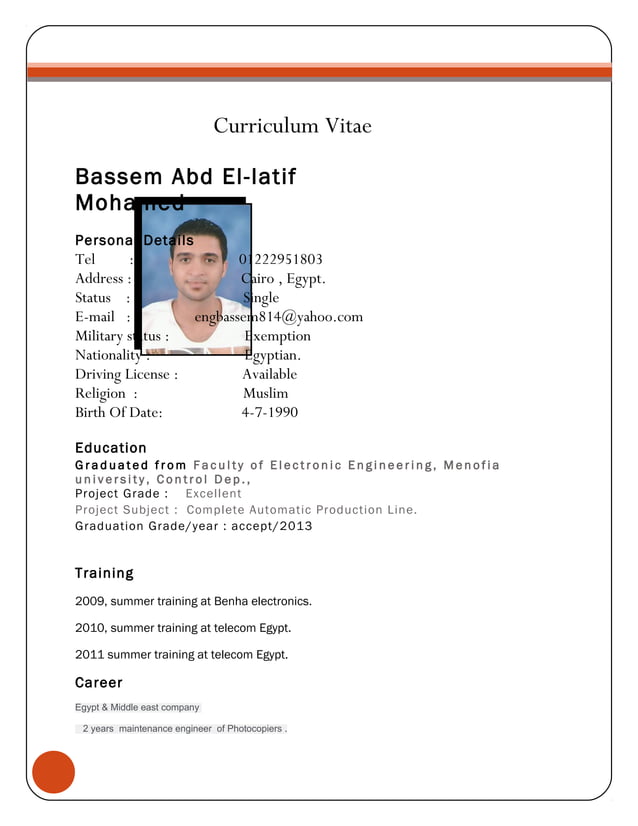 Bassem-CV | DOC