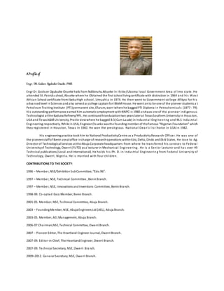 PROFILE OF Dr. Osueke. | DOCX
