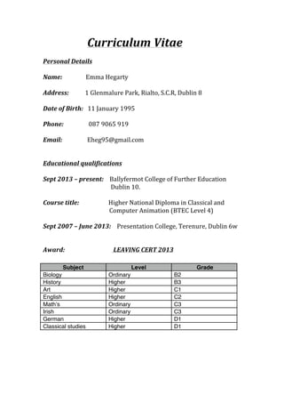 Emma_Hegarty_CV | PDF