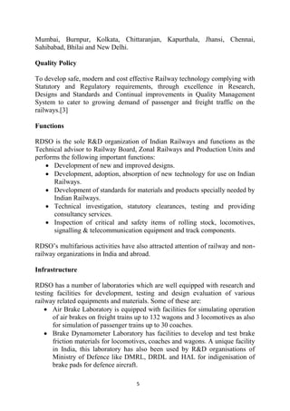 report for rdso by shivanshu | PDF