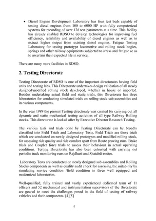report for rdso by shivanshu | PDF