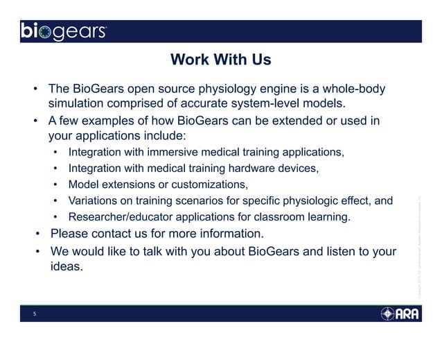 BioGears_Overview_Presentation | PPT | Free Download