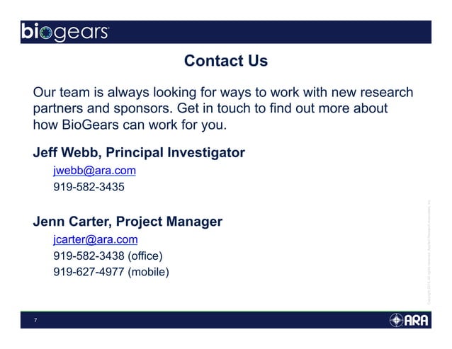 BioGears_Overview_Presentation | PPT