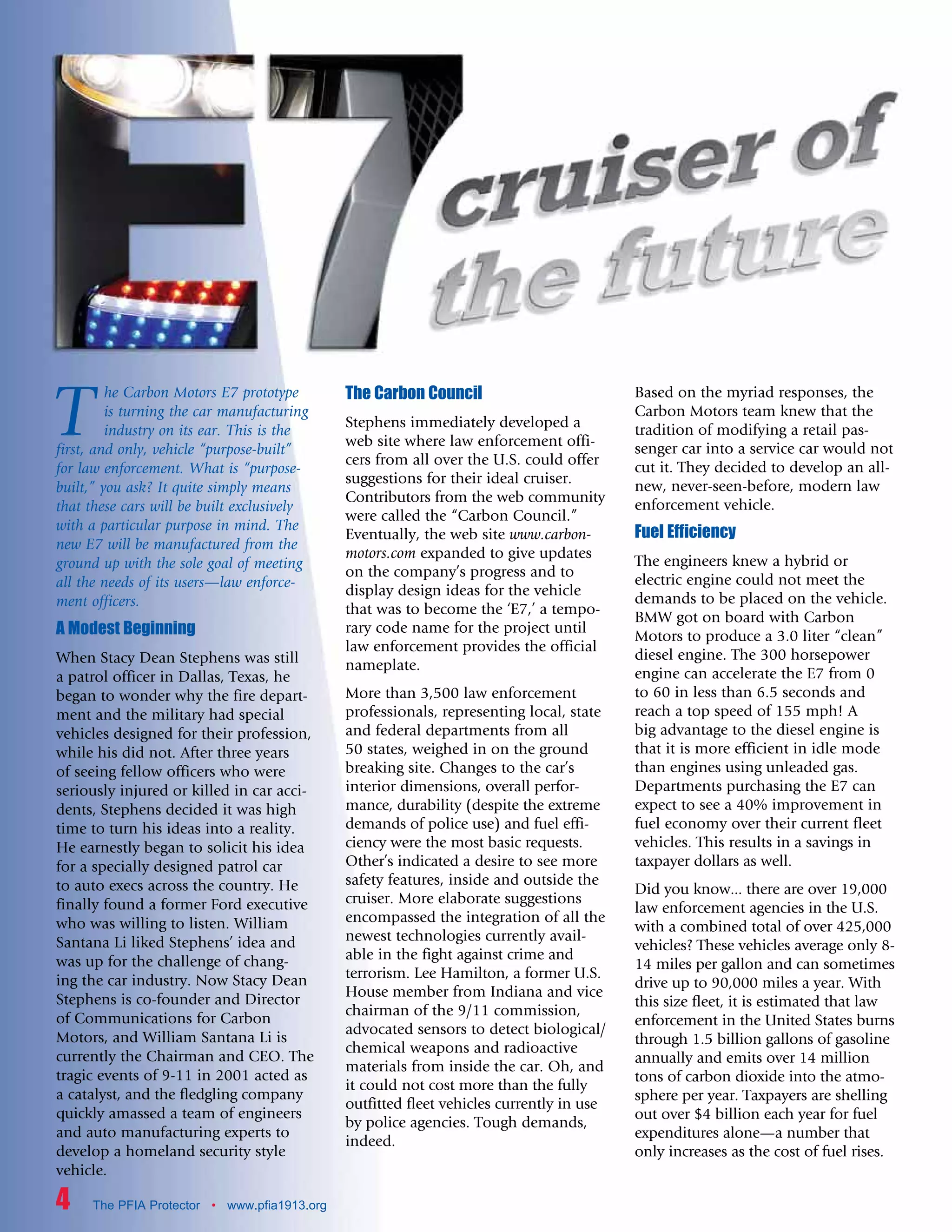 E7 Carbon Motors | PDF