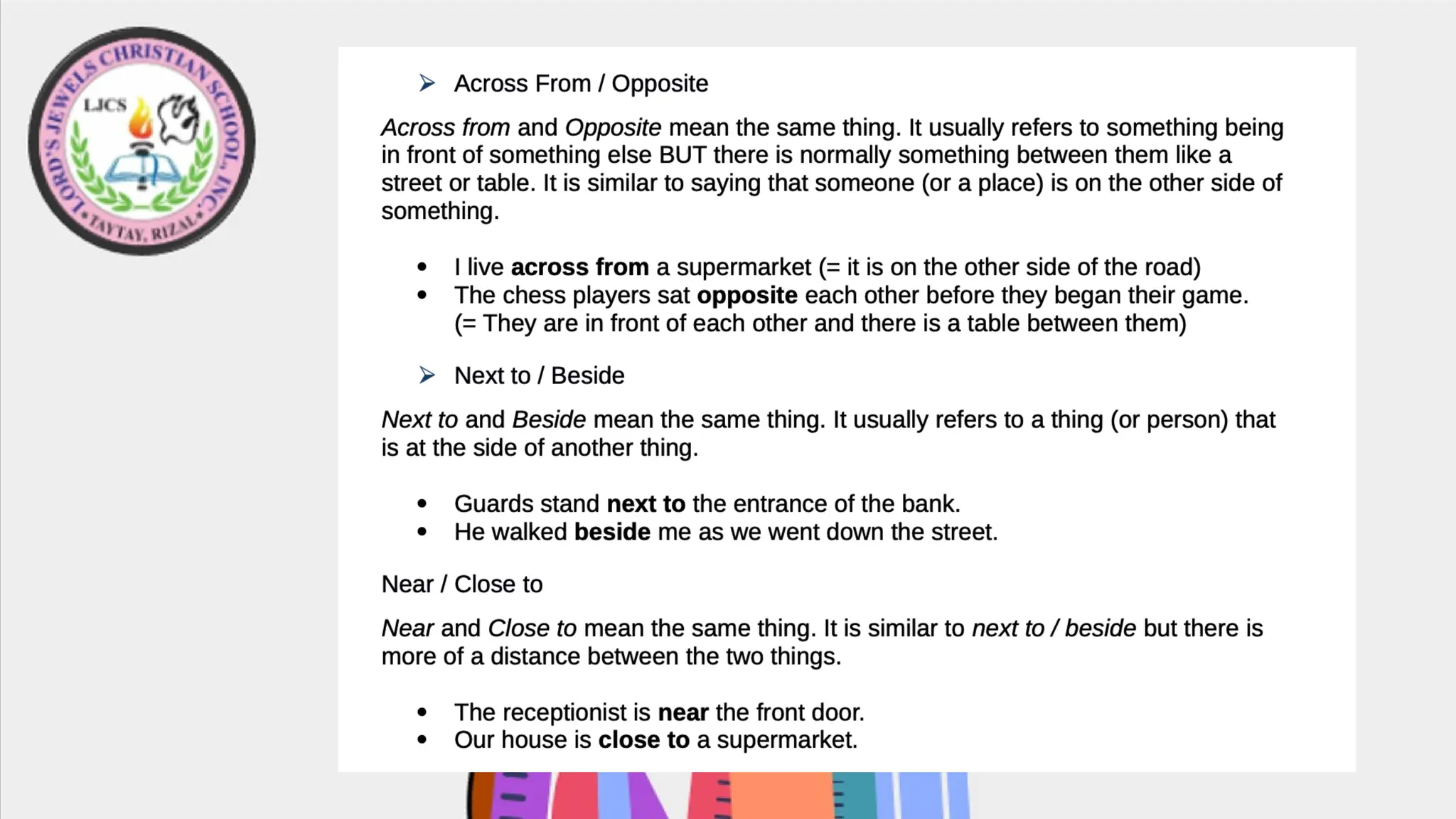 English 7 Powerpoint Preposition Lessons | PPT