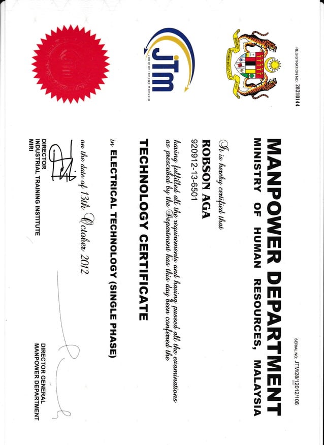 ELECTRICAL CERTIFICATE LEVEL 1,2,3 | PDF