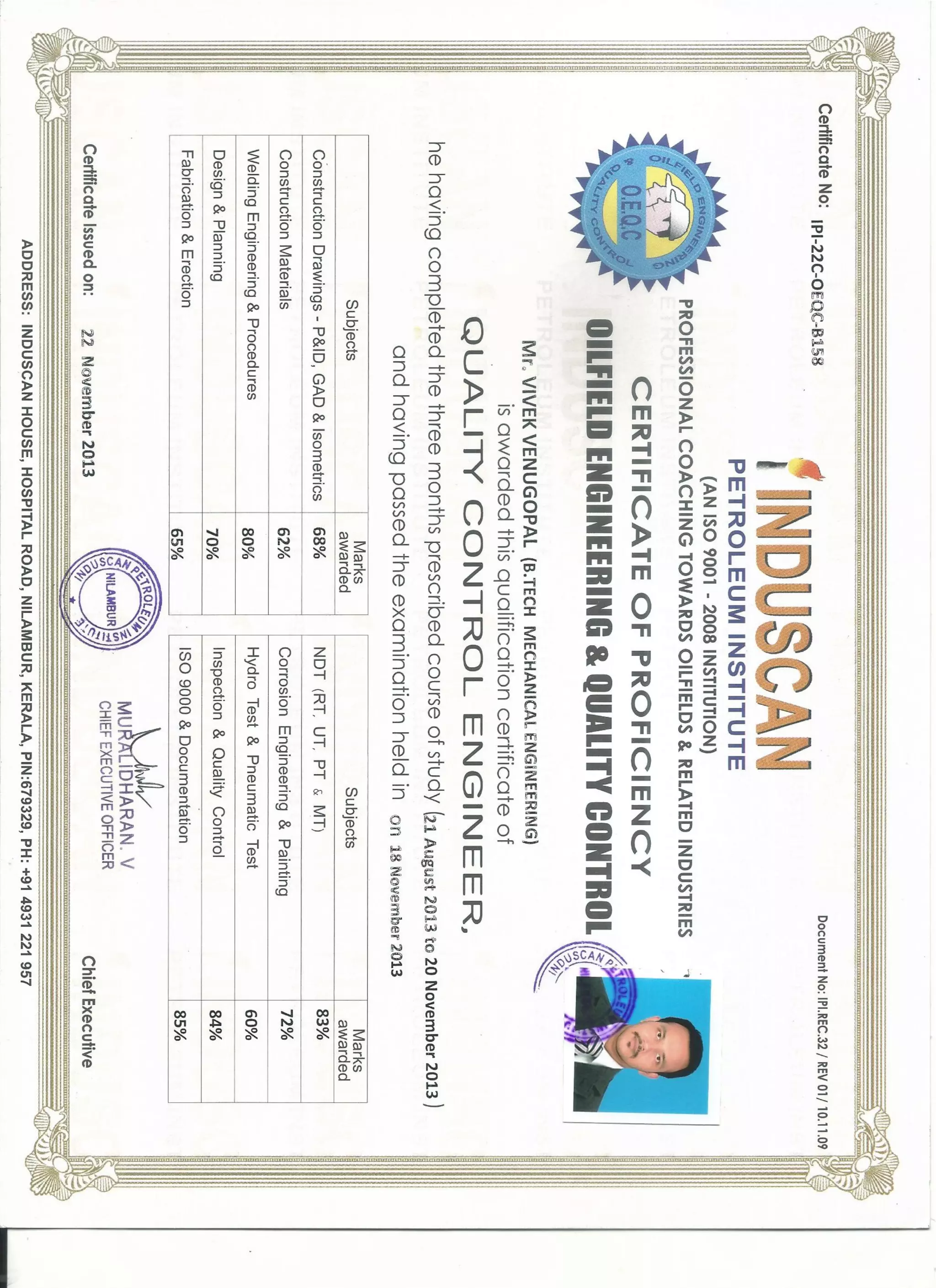 QA-QC CERTIFICATE | PDF