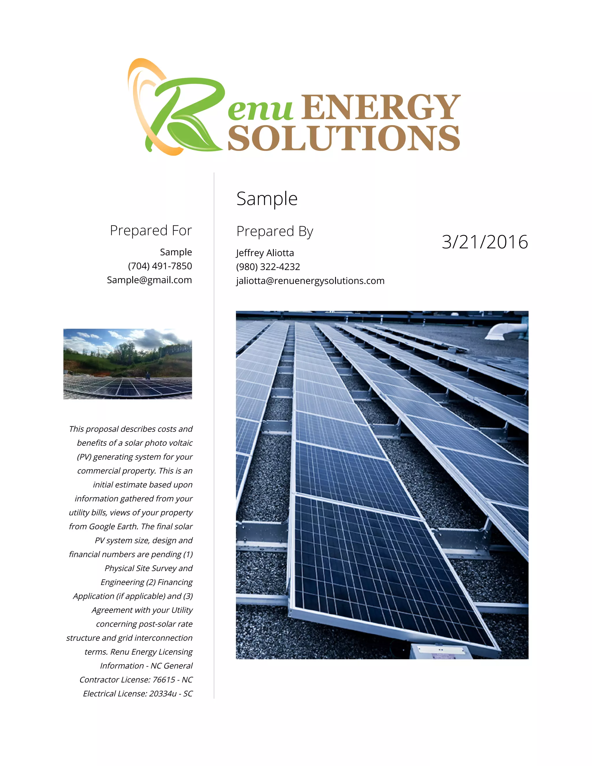 Commercial Sample Proposal | PDF