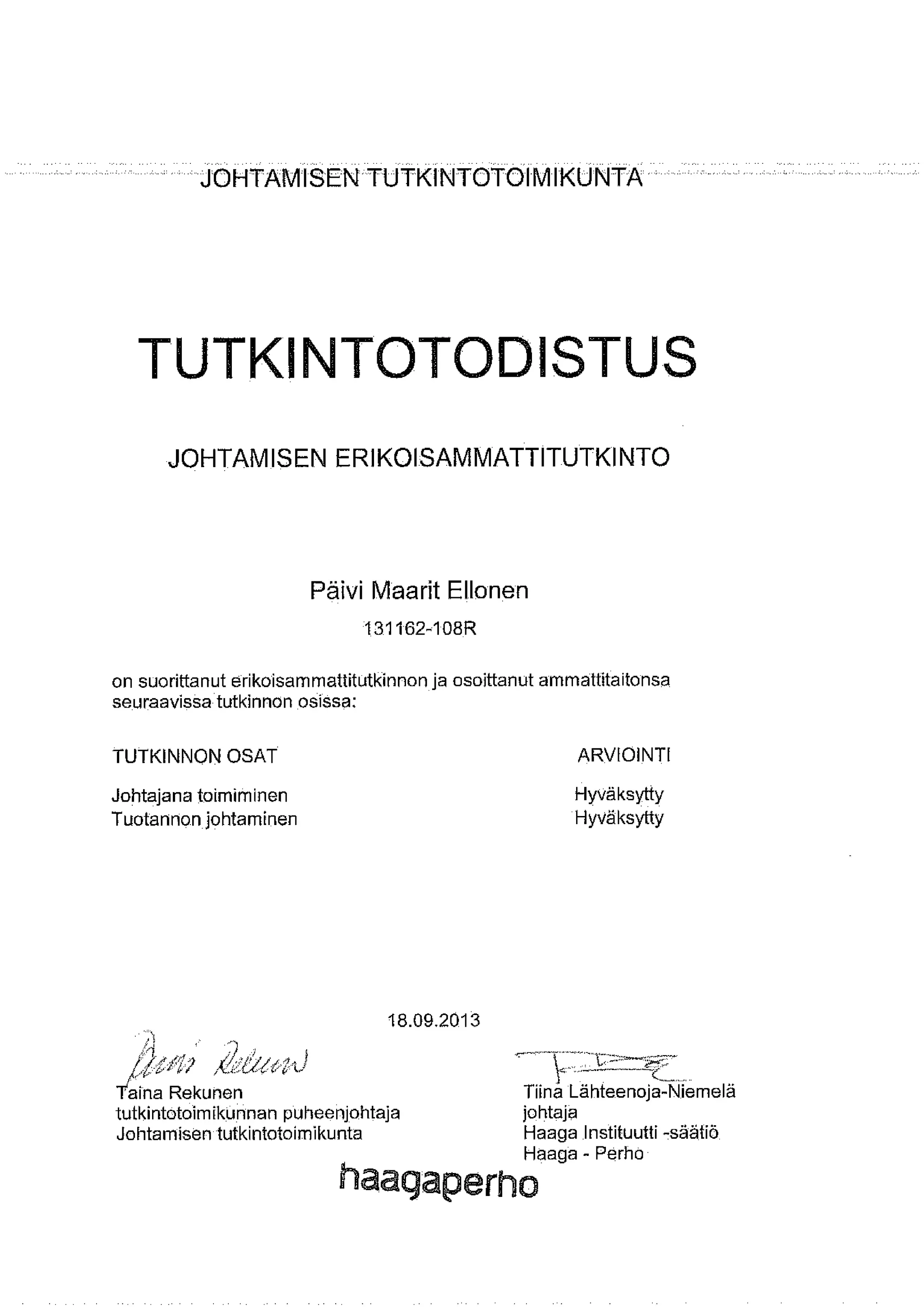 JEAT exam certificate Paivi Ellonenpdf | PDF