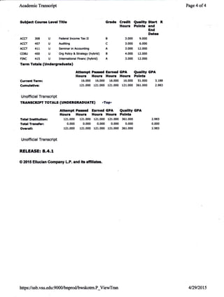 VSU Transcript (1) | PDF