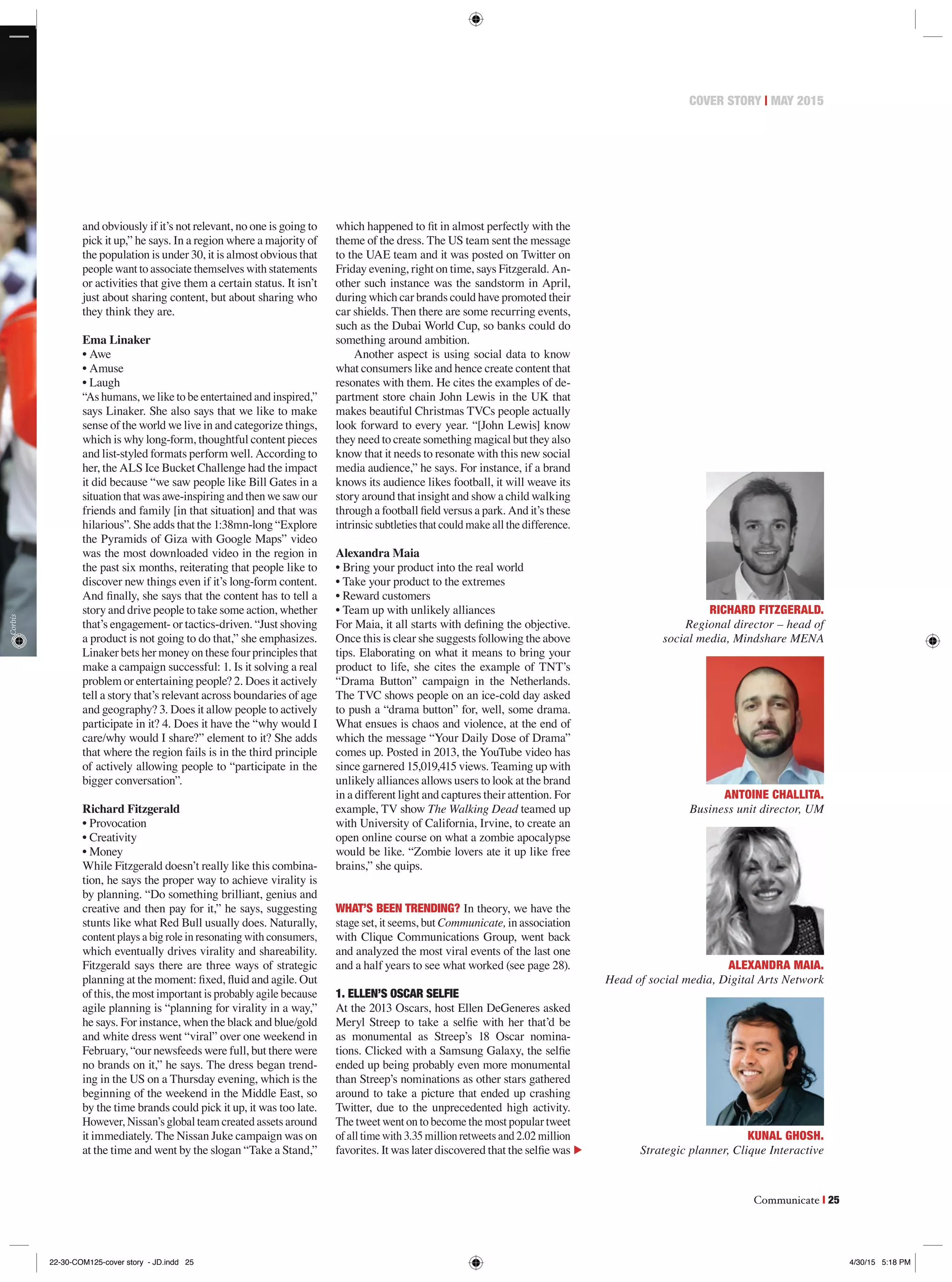 Why things go viral? - Cover Story on Communicate Middle East | PDF