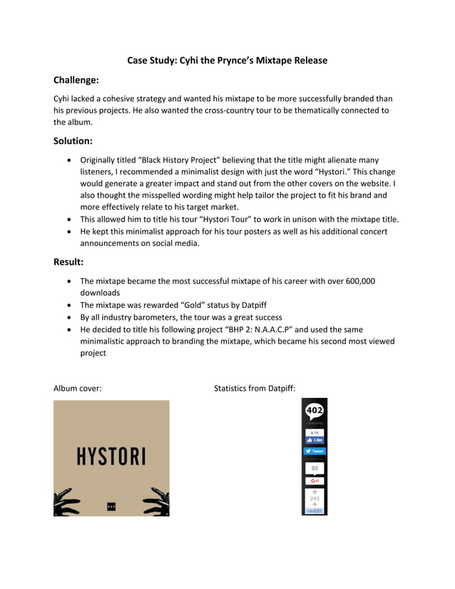 Cyhi the Prynce Case Study | PDF | Music | Entertainment