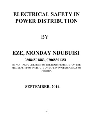 Electrical Safety in Power System Distribution | PDF
