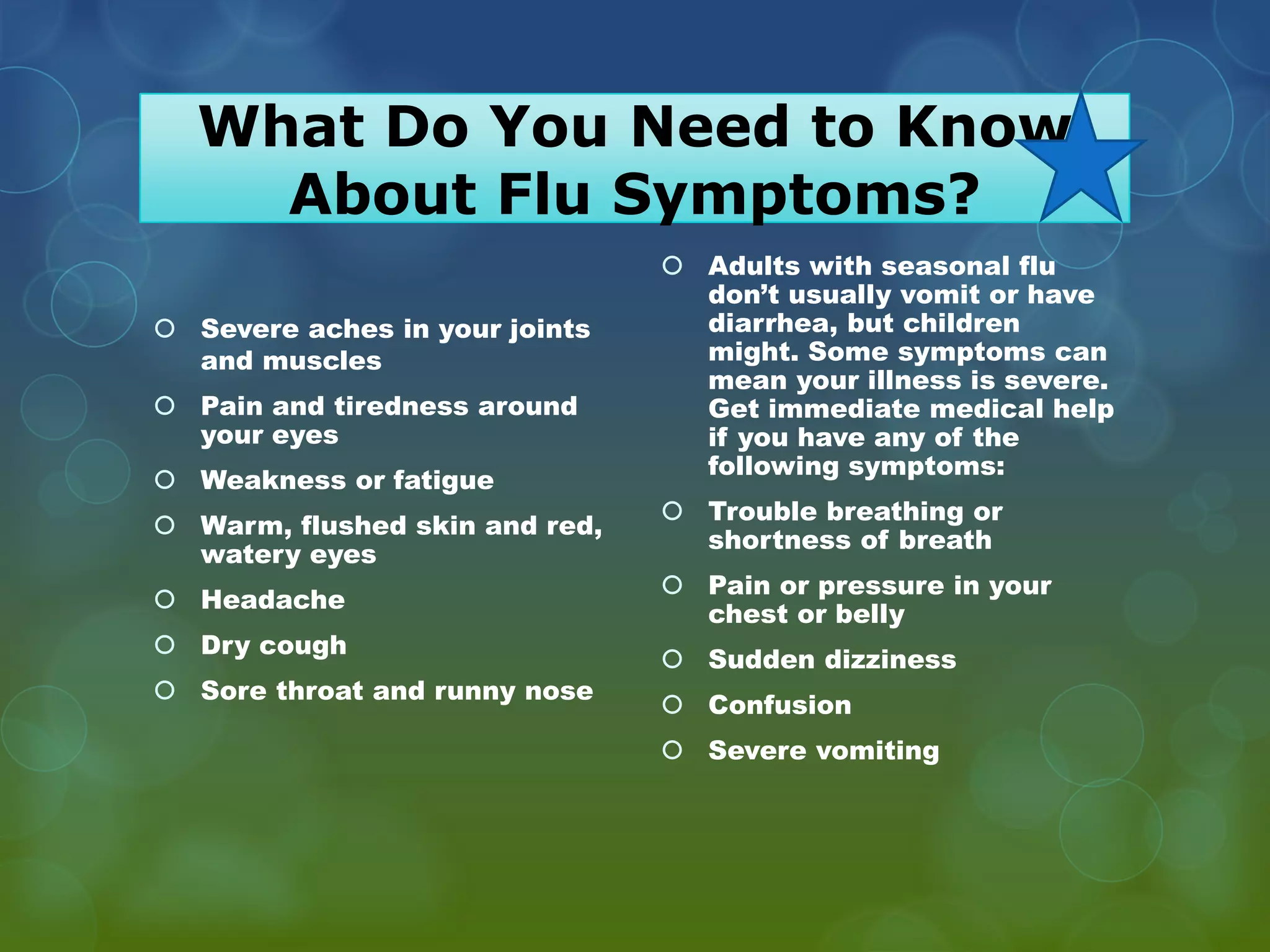 Cold and Flu Season | PPTX