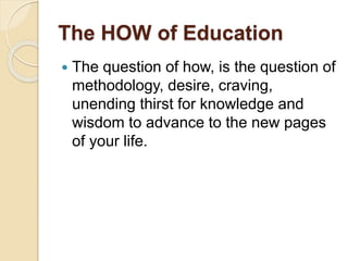 SIX QUESTIONS OF EDUCATION | PPTX