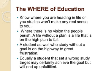 SIX QUESTIONS OF EDUCATION | PPTX